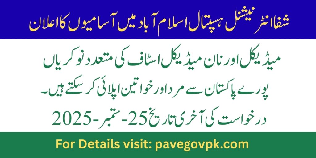 Medical & Non Medical Staff Jobs 2025 in Shifa International Hospital ...